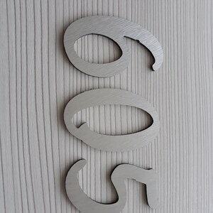 Metal House Numbers Script, House Number Sign, Metal Aluminum Address ...