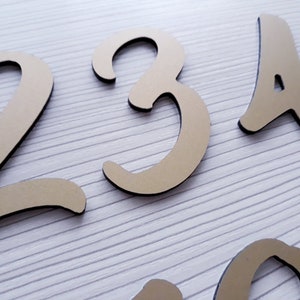 Metal House Numbers Script, House Number Sign, Metal Aluminum Address ...