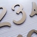 Metal House Numbers Script House Number Sign Metal Aluminum - Etsy