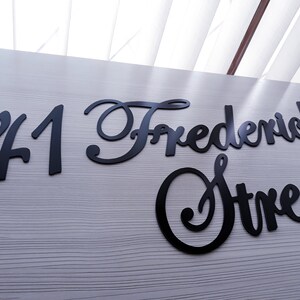 Script Address Sign Metal,script House Numbers,custom House Numbers ...