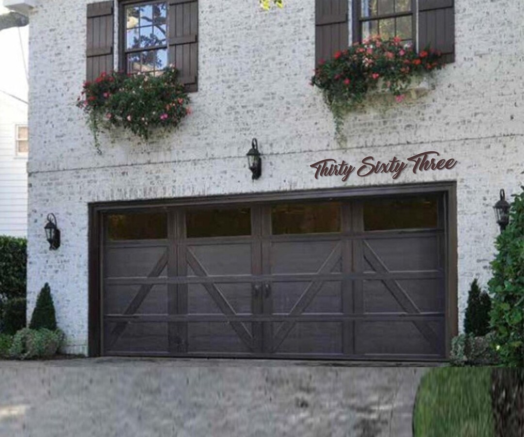 Script Address Sign, Script Garage Numbers, Custom House Numbers Sign ...