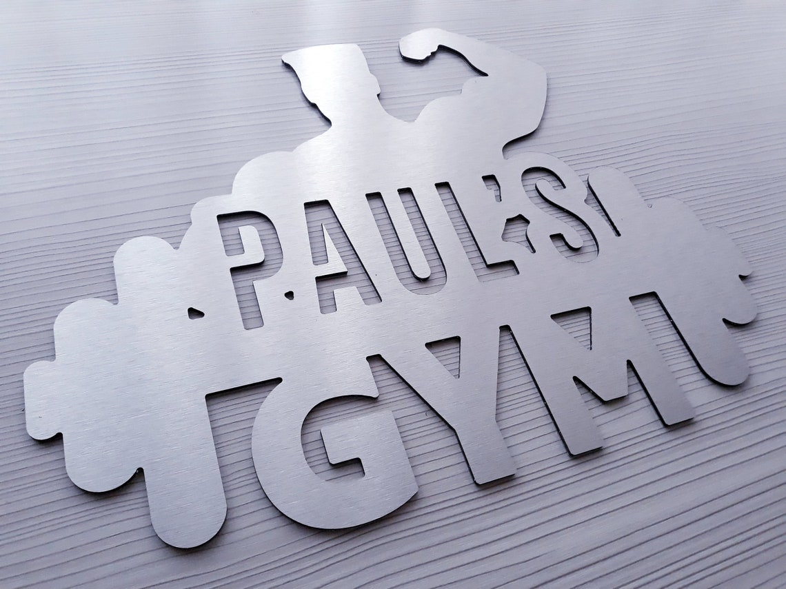 Custom Gym Signpersonalized Home Gym Signcustom Metal Gym - Etsy