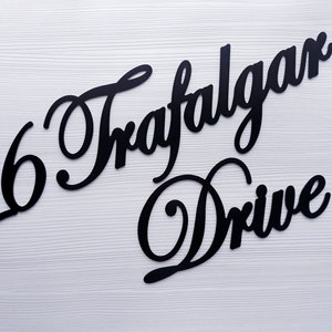 Script Address Sign Metal,script House Numbers,custom House Numbers ...