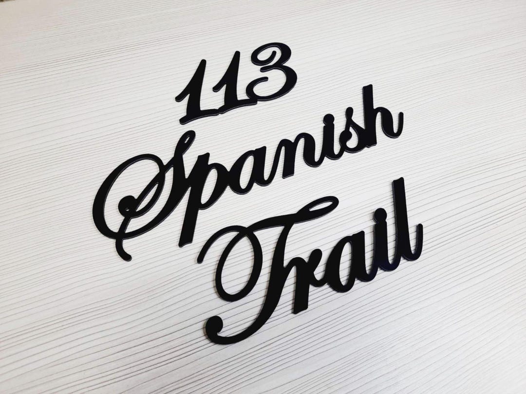 Script Address Sign ,script House Numbers, Custom House Numbers Sign ...