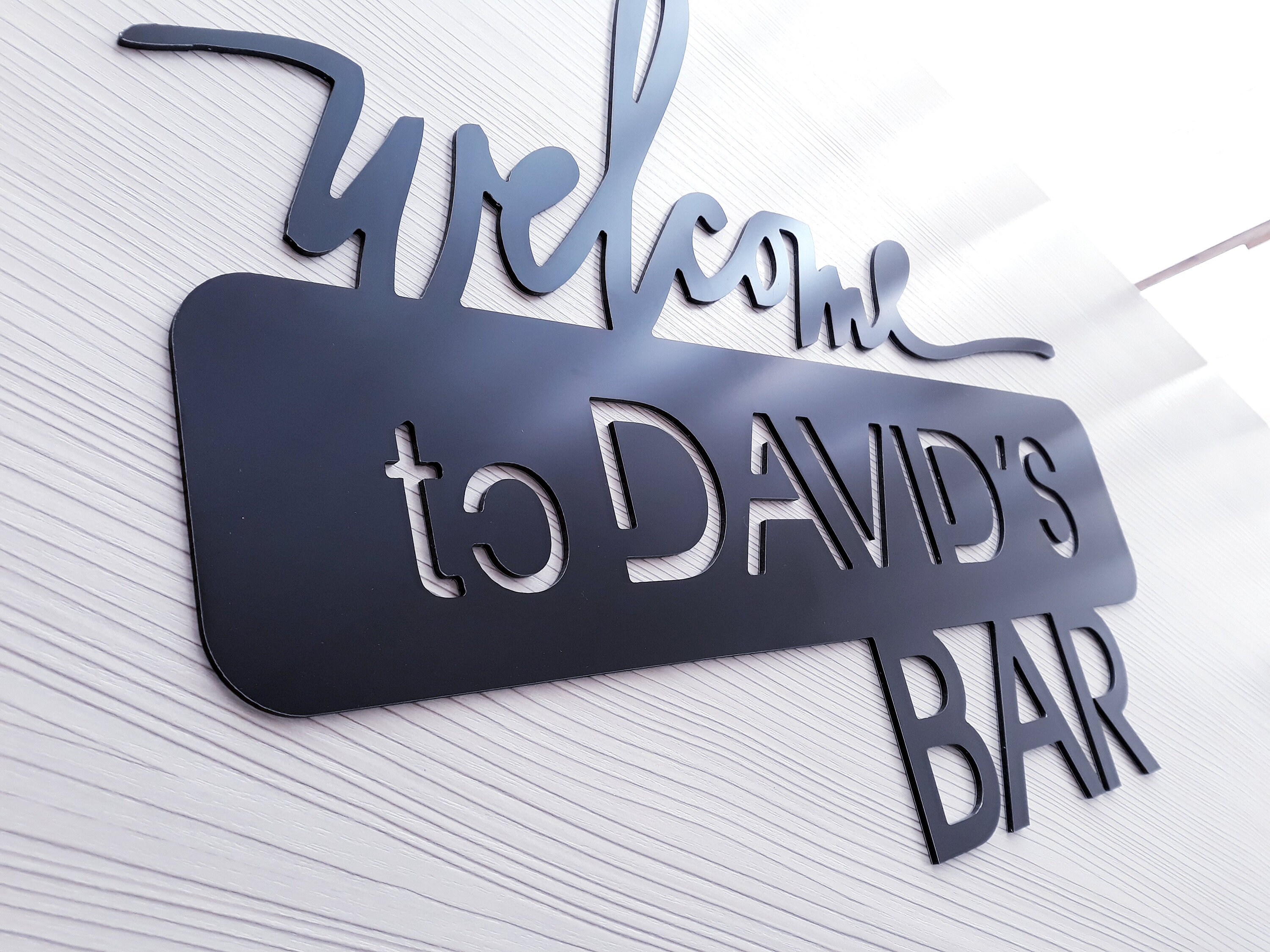 Custom Name Bar Sign Metalname Bar Sings House Decorwall - Etsy
