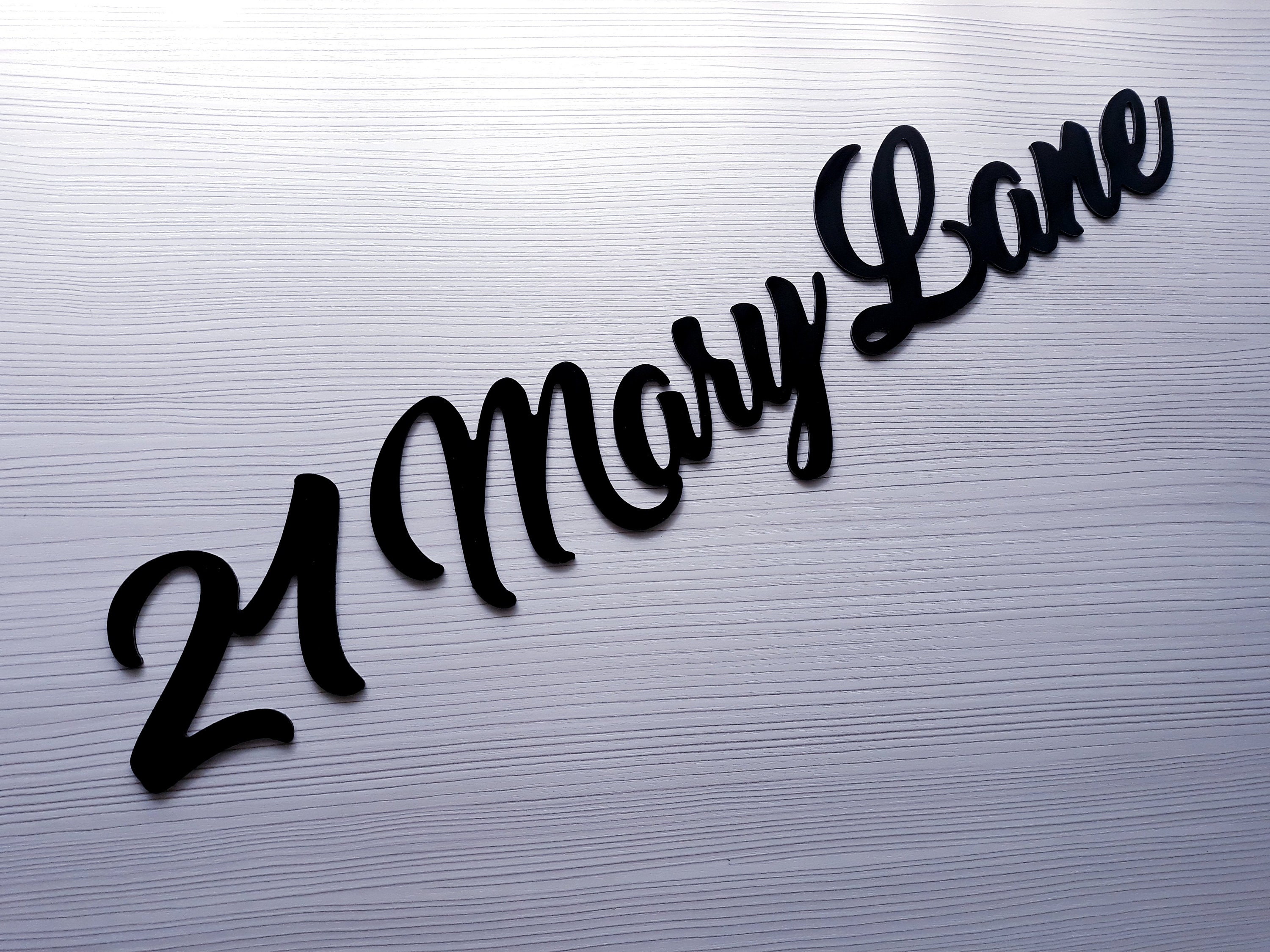 Script Address Sign Metal Custom house numbers sign Cursive | Etsy