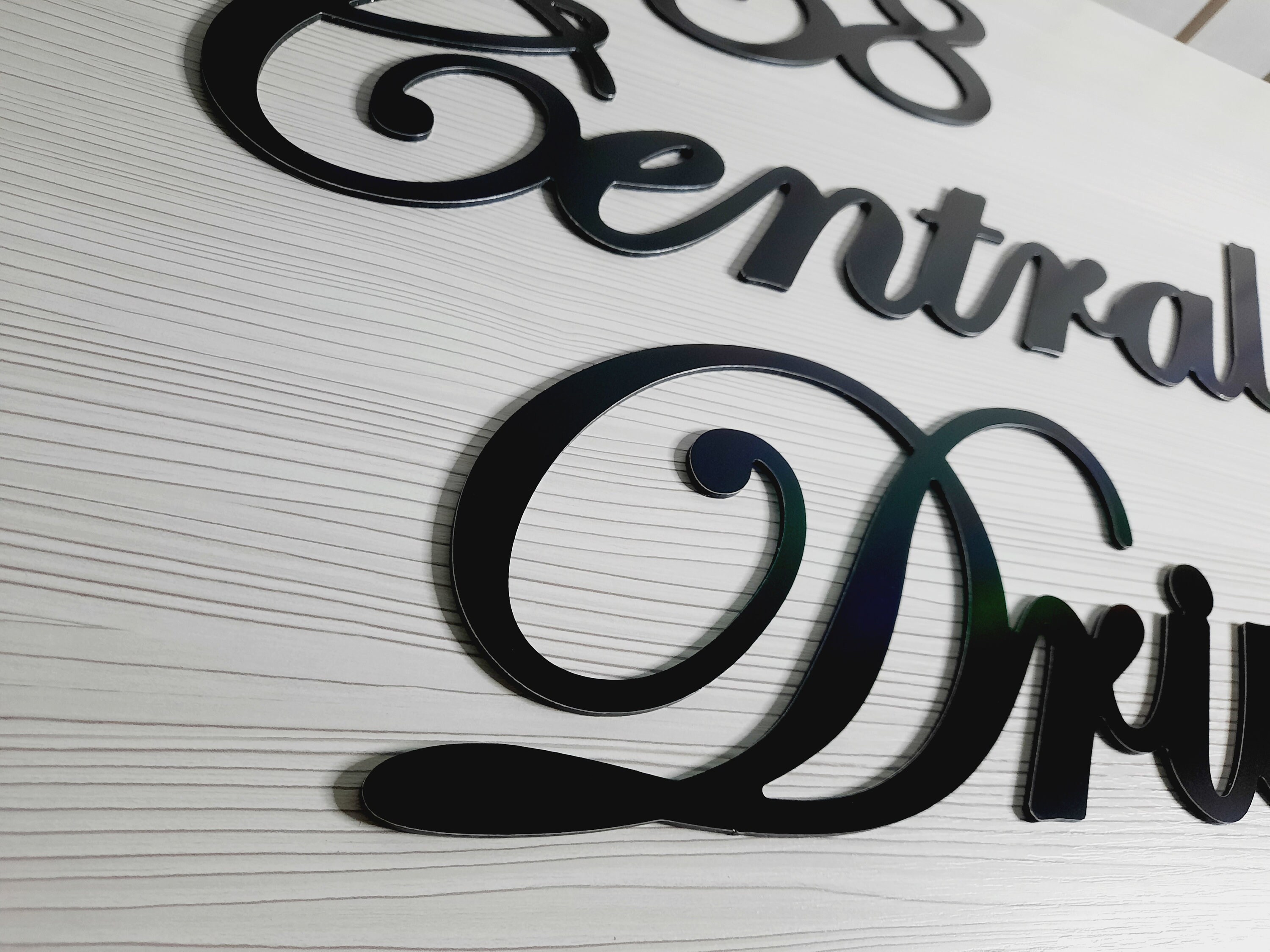 Script Address Sign Metalscript House Numberscustom House - Etsy