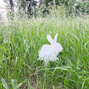 Rabbit Metal, Garden Metal Sign Little Rabbit, Rabbit Garden Decor ...