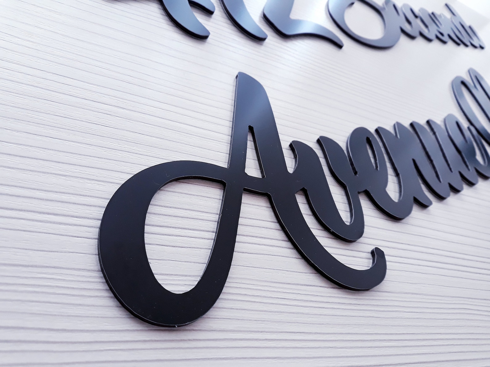 Script Address Sign Metalscript House Numberscustom House - Etsy