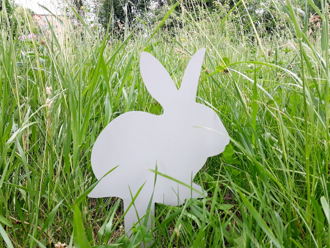Rabbit Metal, Garden Metal Sign Little Rabbit, Rabbit Garden Decor ...