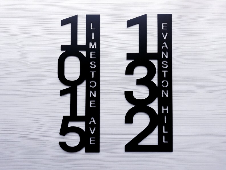 Outdoor Signs House Numbers Vertical House Number Vertical | Etsy