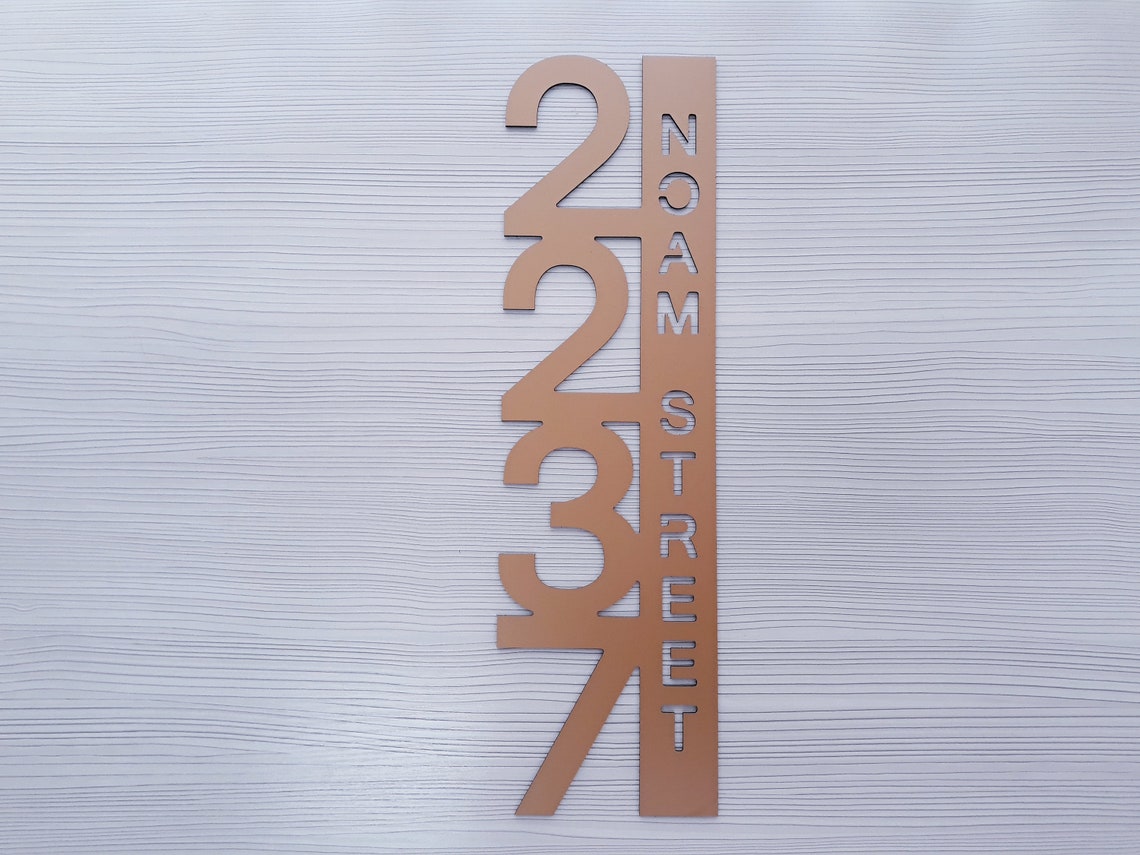 Outdoor Signs House numbers vertical house number vertical | Etsy