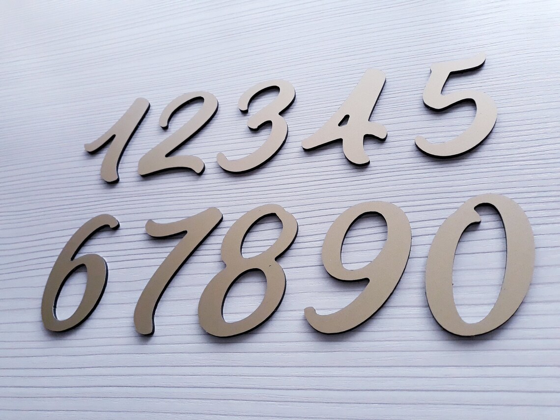 Metal House Numbers Script House Number Sign Metal Aluminum | Etsy
