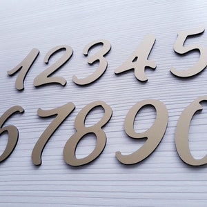 Metal House Numbers Script House Number Sign Metal Aluminum | Etsy