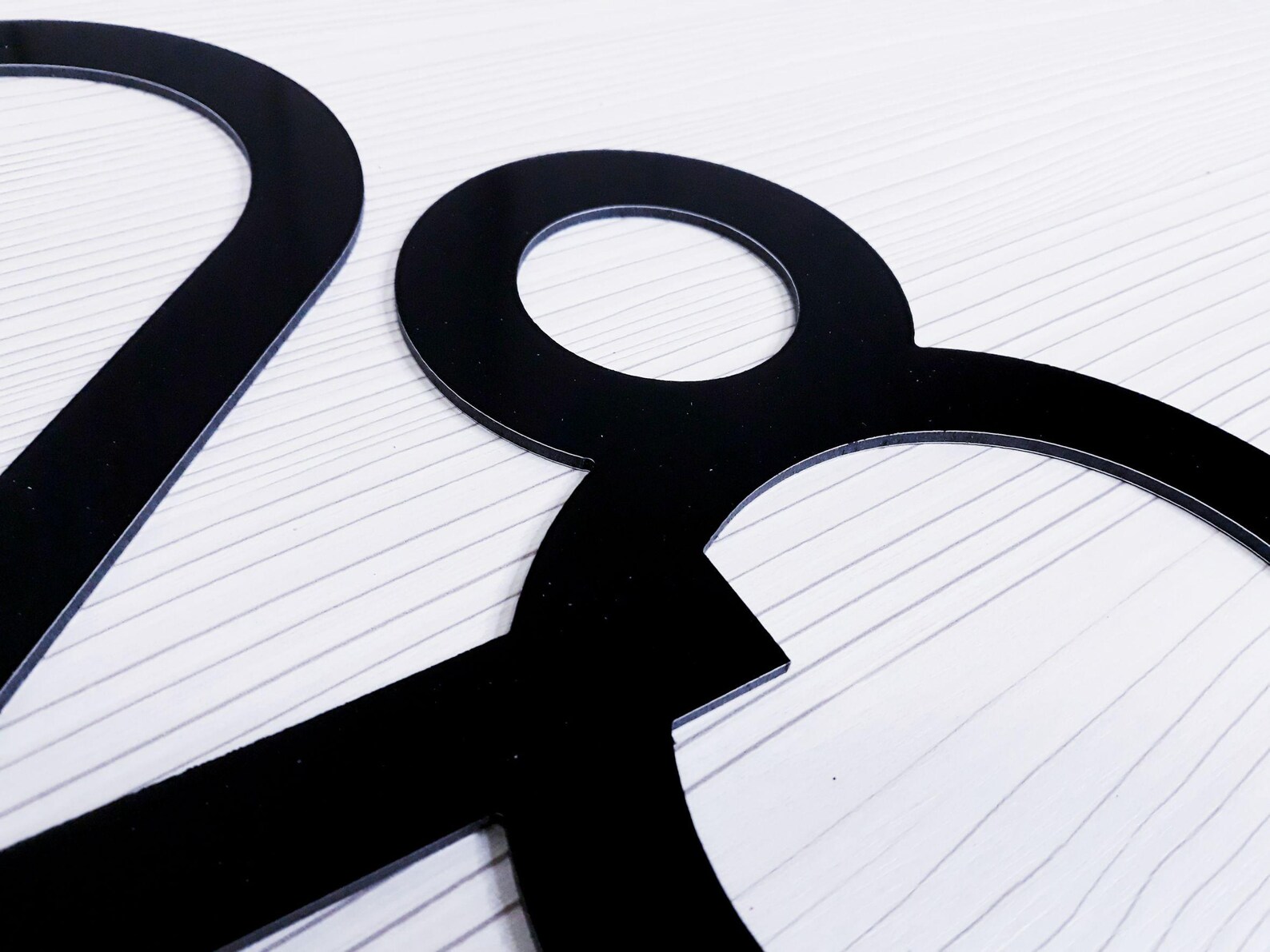 House Numbers Vertical, Number Sign, Outside Address Number, Black ...