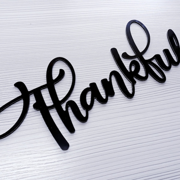 Metal Thankful Sign - Etsy