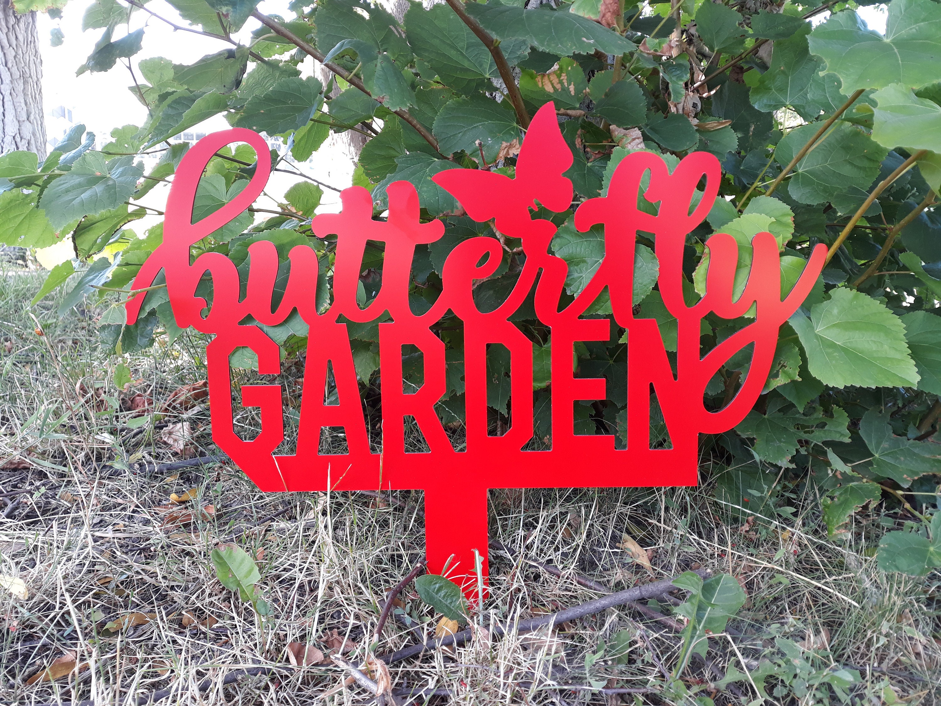 Butterfly Garden Metal Sign Metal Butterfly Garden Signs | Etsy