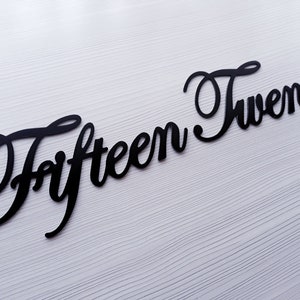 Script Address Sign Metal,script House Numbers,custom House Numbers ...