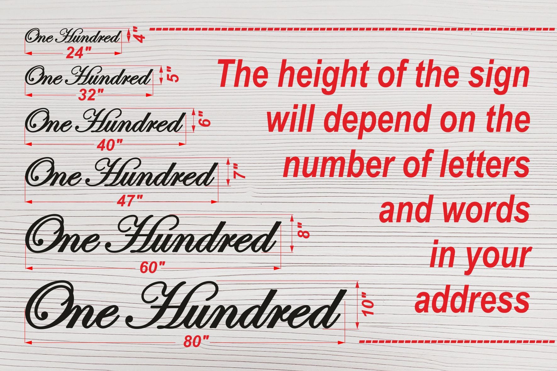 Script Address Sign Metal,script House Numbers,custom House Numbers ...