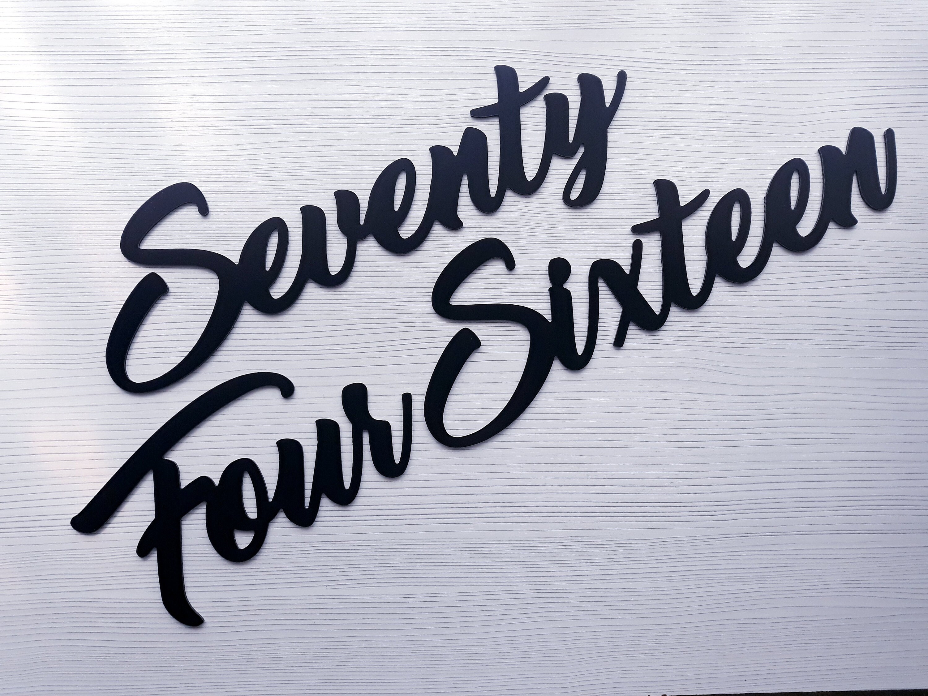 Script Address Sign Metalscript House Numberscustom House | Etsy