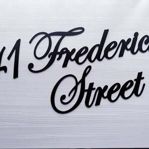 Script Address Sign Metal,script House Numbers,custom House Numbers ...