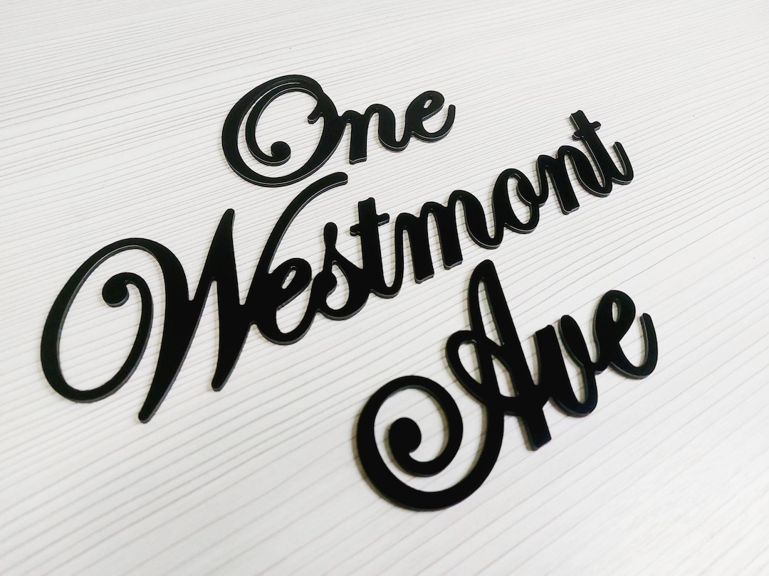 Script Address Sign Metal,script House Numbers,custom House Numbers ...