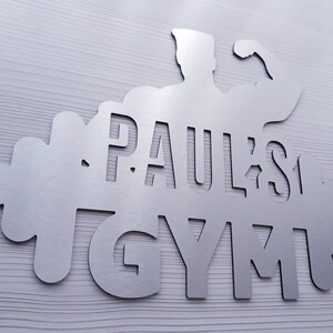 Custom Gym Sign,personalized Home Gym Sign,custom Metal Gym Sign,home ...
