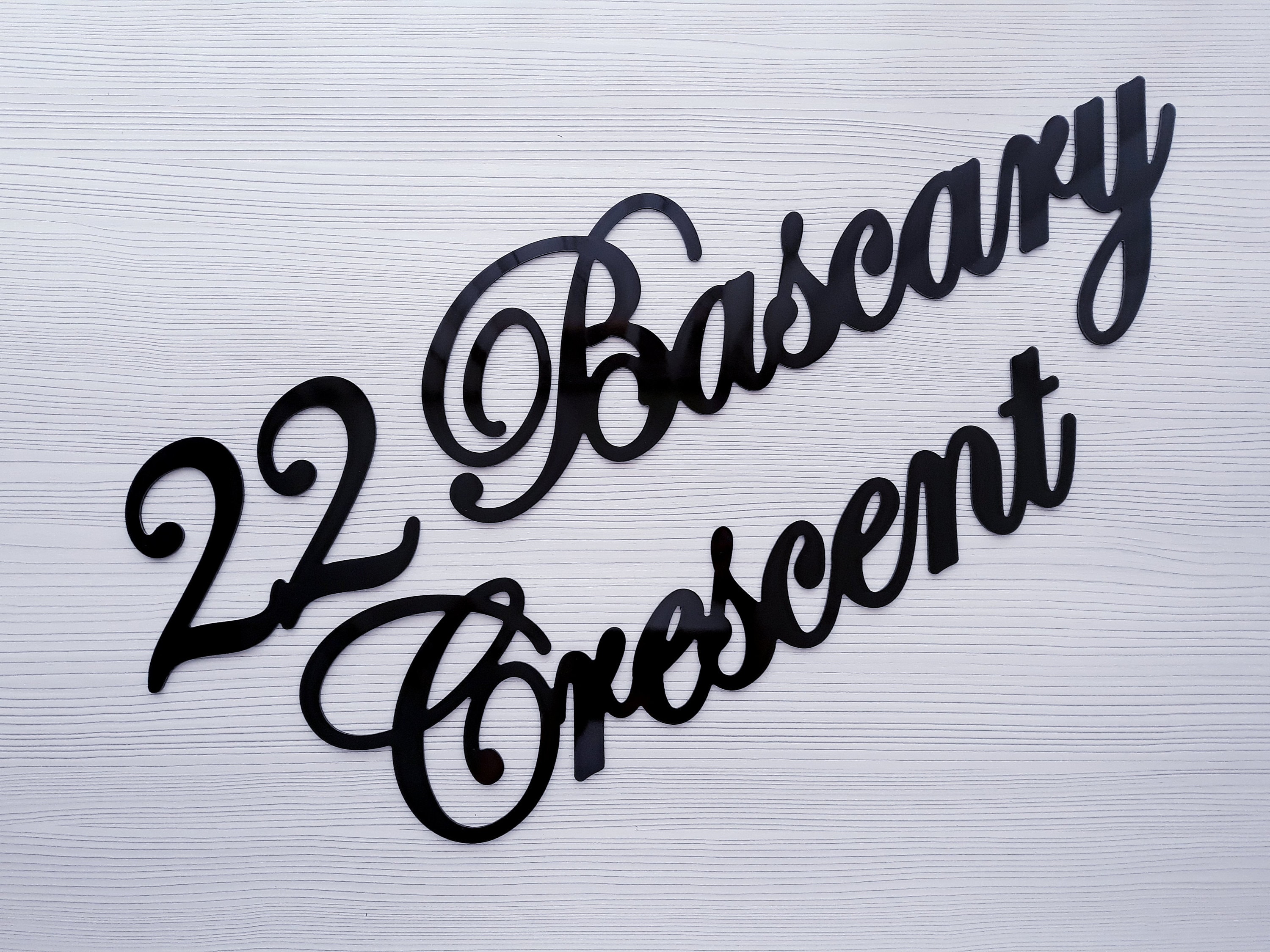 Script Address Sign Metalscript House Numberscustom House - Etsy