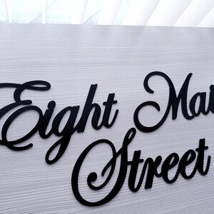 Script Address Sign Metalscript House Numberscustom House | Etsy