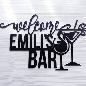 Custom Name Bar Sign Metal,name Bar Sings House Decor,wall Hangings ...