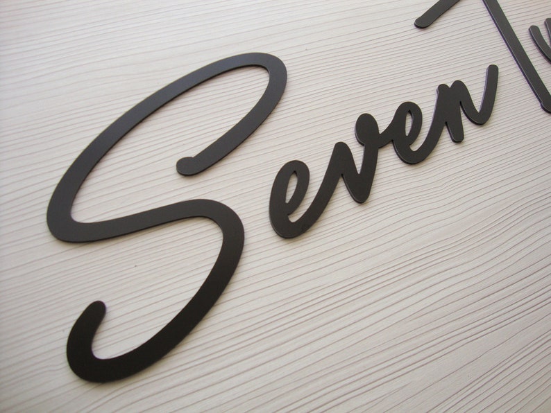 Script Address Sign Script House Numberscustom House Numbers | Etsy