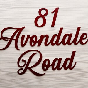 Script Address Sign Metal,script House Numbers,custom House Numbers ...