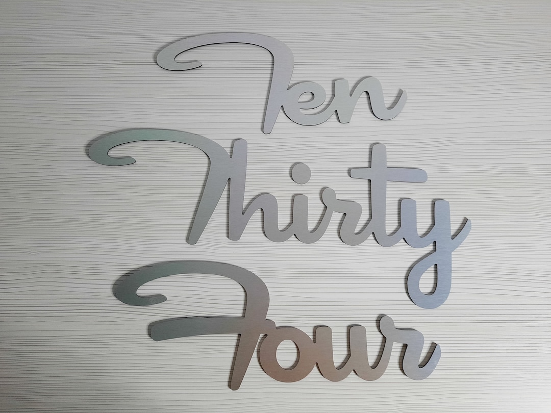 Script Address Sign Metal,script House Numbers,custom House Numbers ...