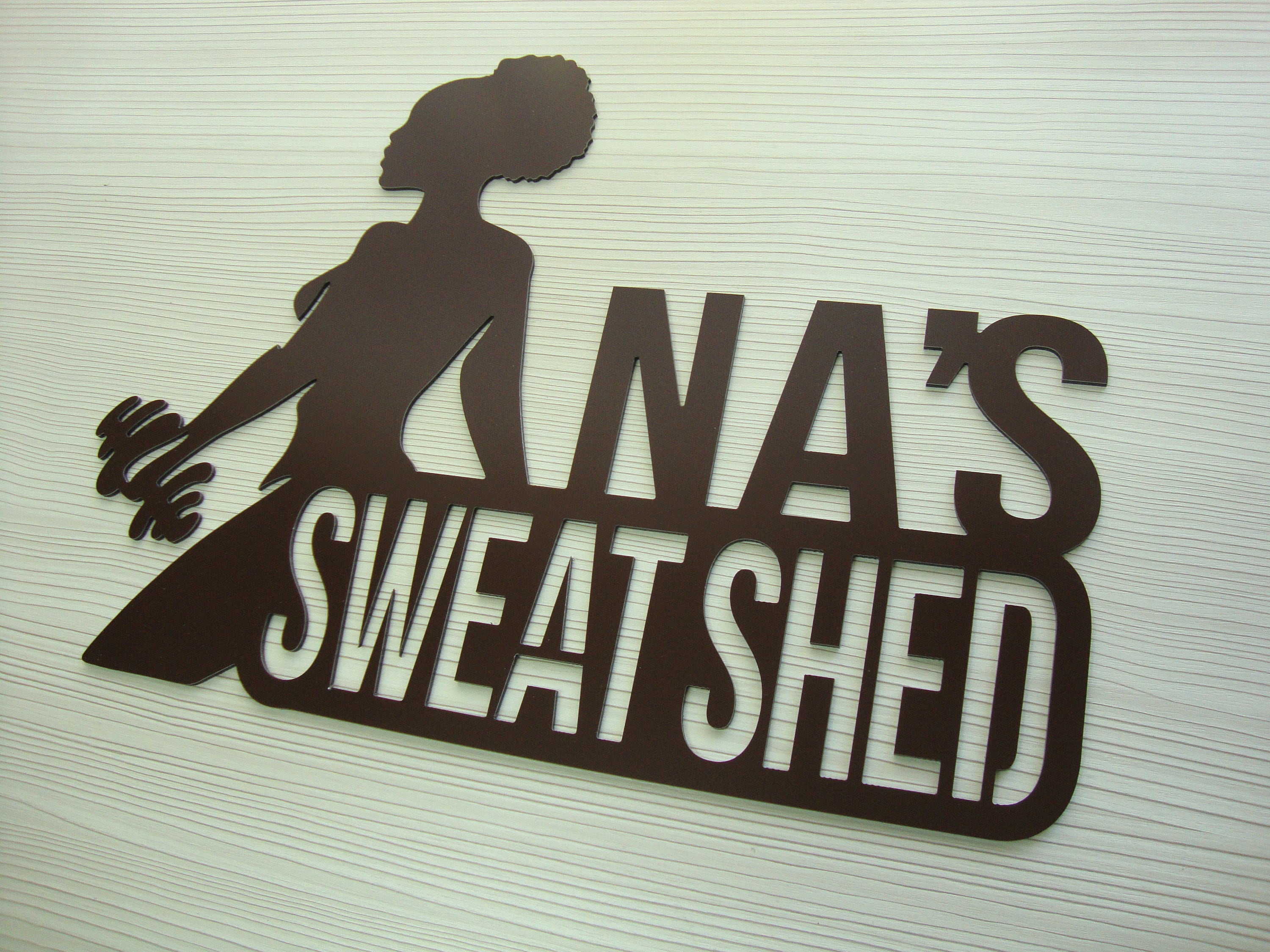 Sweat Shed, Custom Sweat Shed, Gym Sign Girl Woman ,personalized Sweat ...