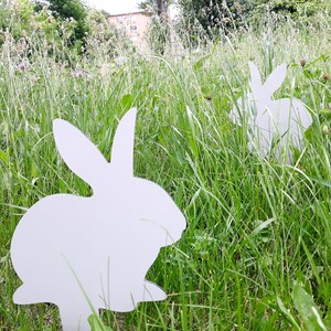 Rabbit Metal, Garden Metal Sign Little Rabbit, Rabbit Garden Decor ...