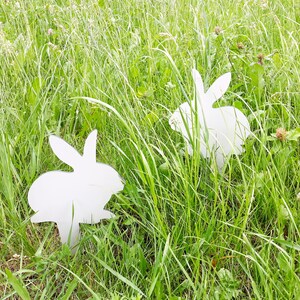 Rabbit Metal, Garden Metal Sign Little Rabbit, Rabbit Garden Decor ...