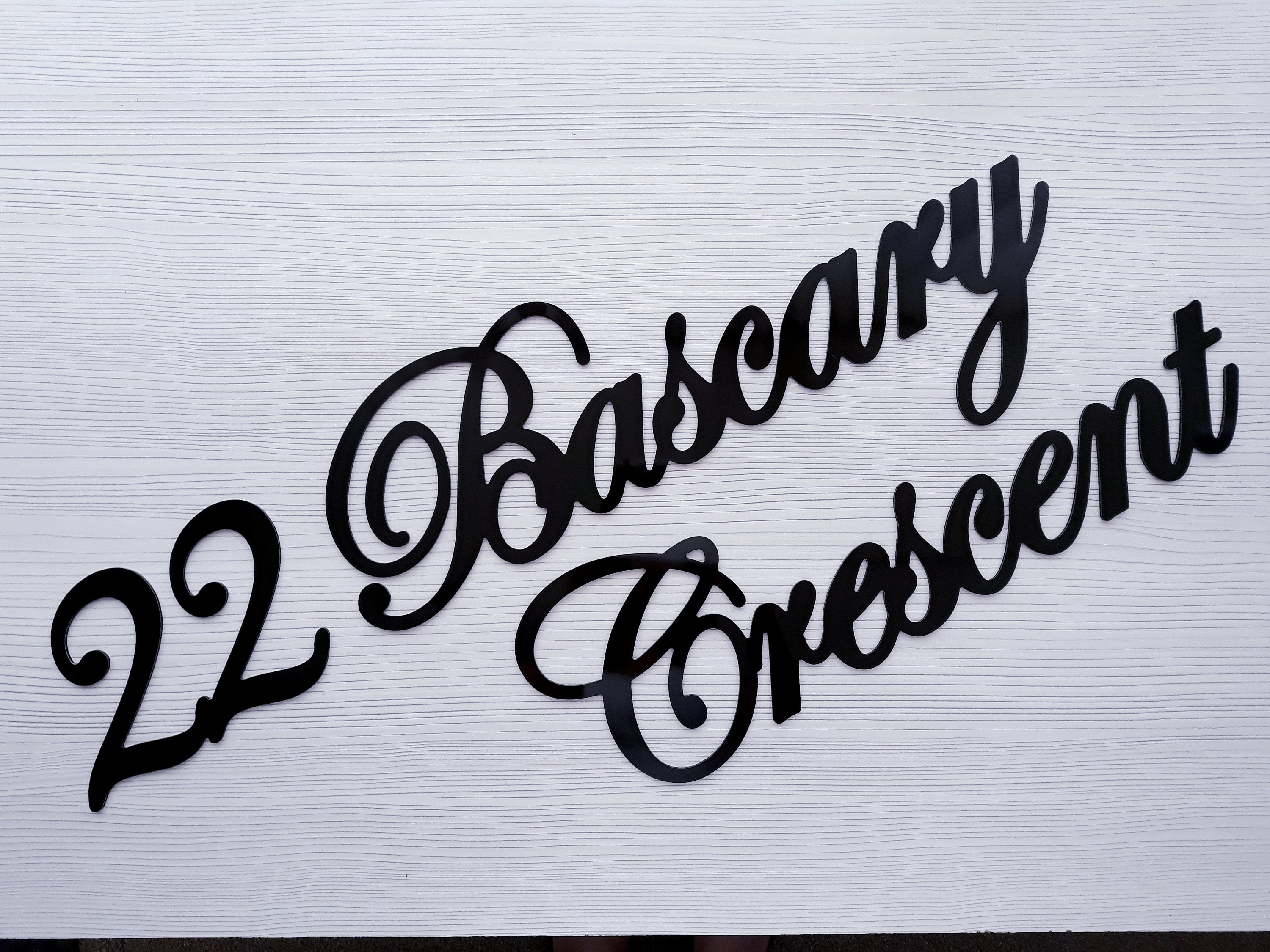 Script Address Sign Metalscript House Numberscustom House - Etsy