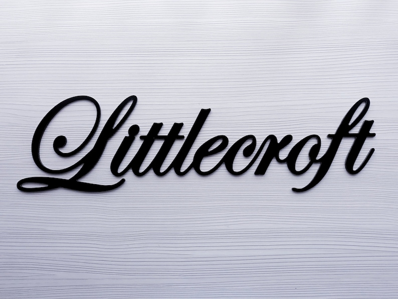 Script Address Sign Metalscript House Numberscustom House - Etsy