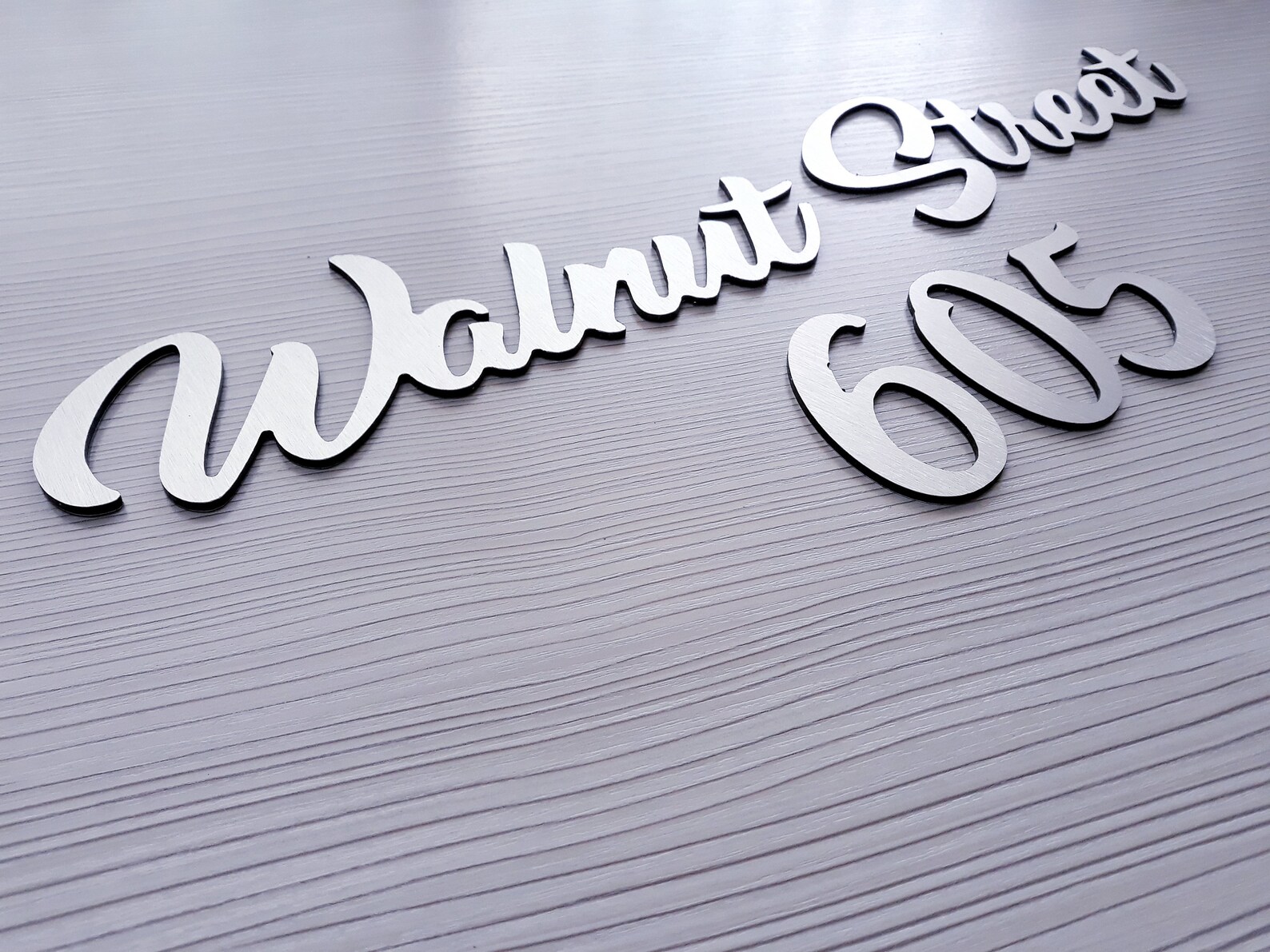 Script Address Sign Metal Custom House Numbers Sign Cursive | Etsy