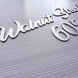 Script Address Sign Metal Custom House Numbers Sign Cursive - Etsy