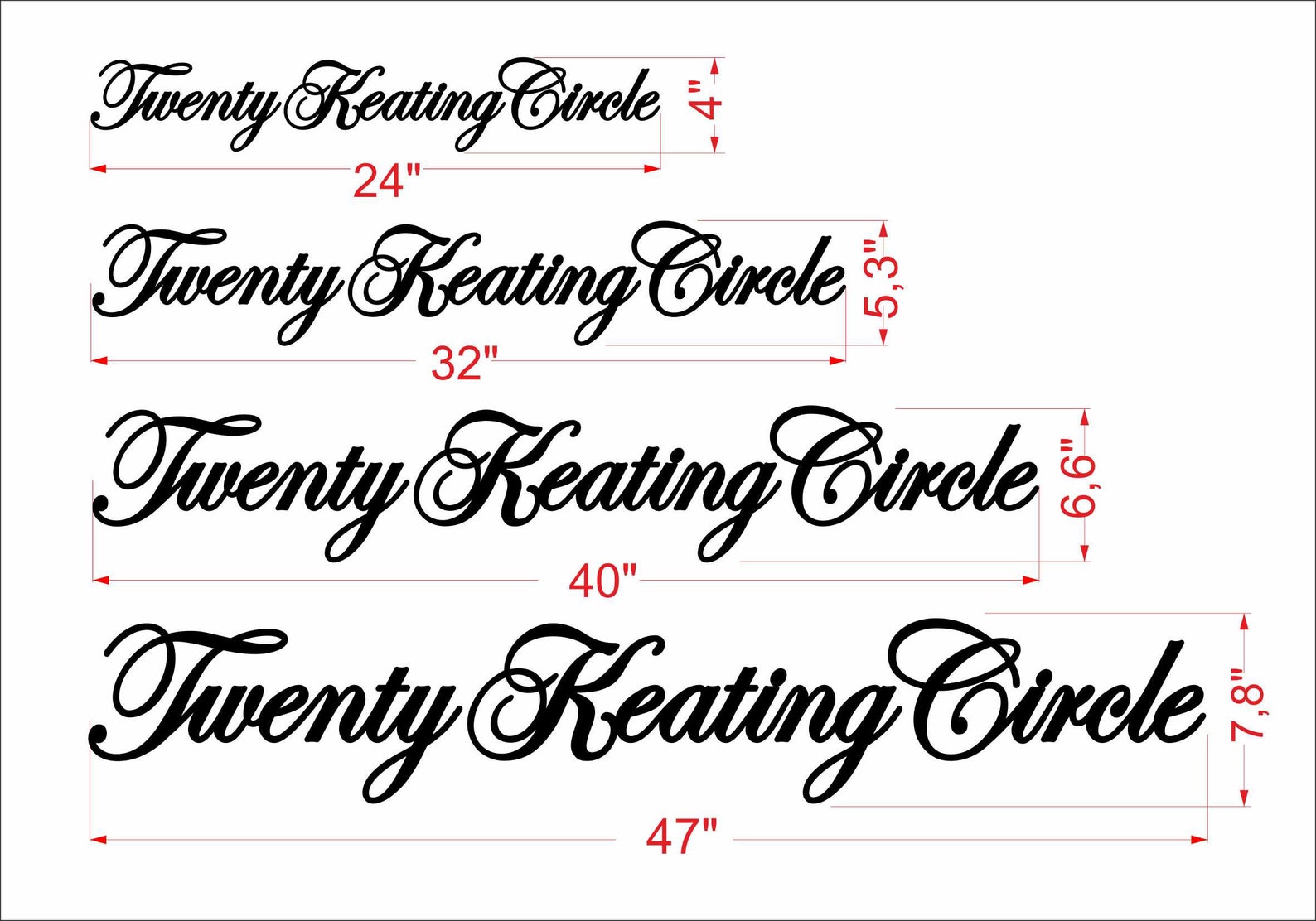 Script Address Sign Metal,script House Numbers,custom House Numbers ...