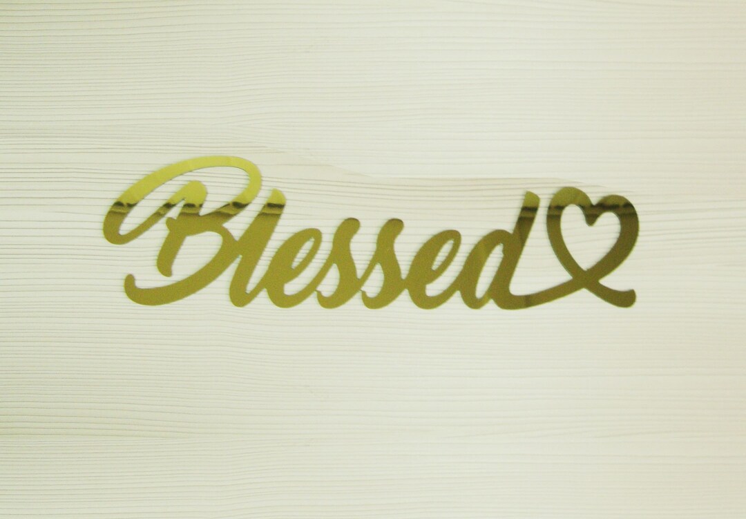 Blessed Sign Silver Gold Mirror , Blessed Sings House Decor, Wall ...