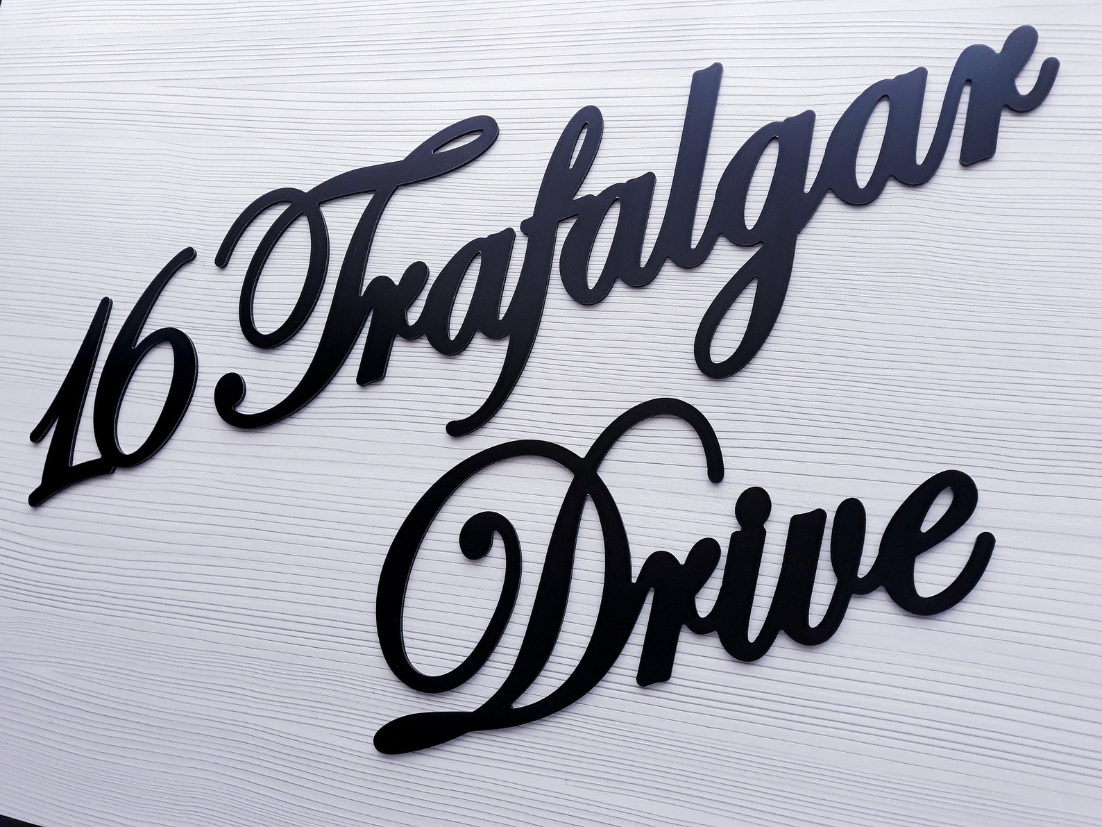 Script Address Sign Metal,script House Numbers,custom House Numbers ...