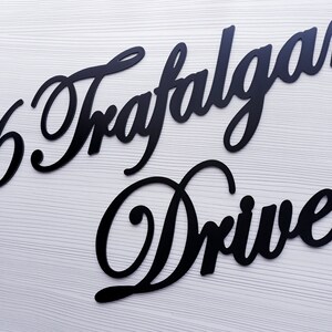 Script Address Sign Metal,script House Numbers,custom House Numbers ...