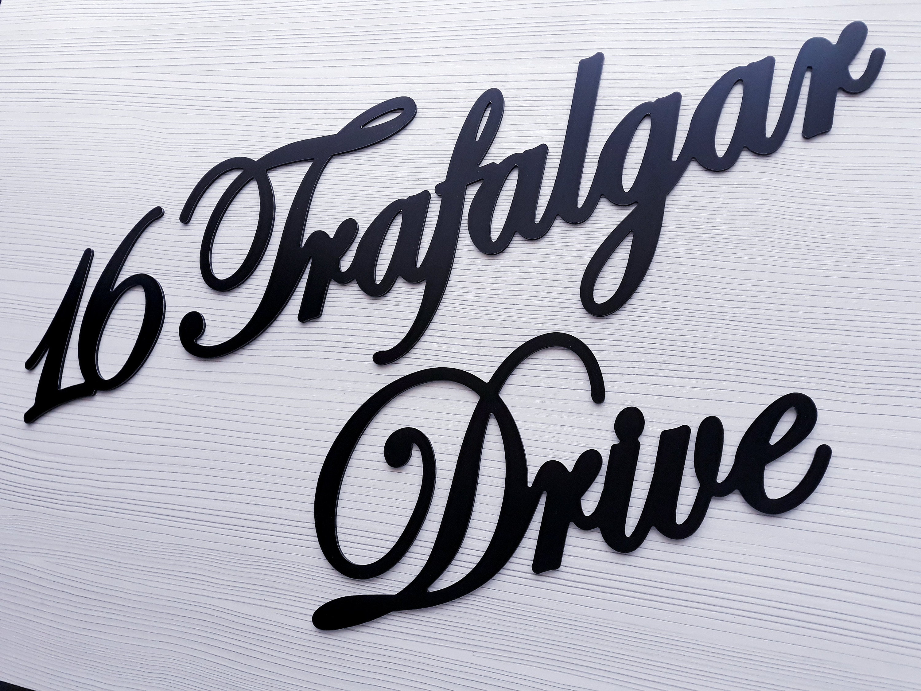 Script Address Sign Metal,script House Numbers,custom House Numbers ...