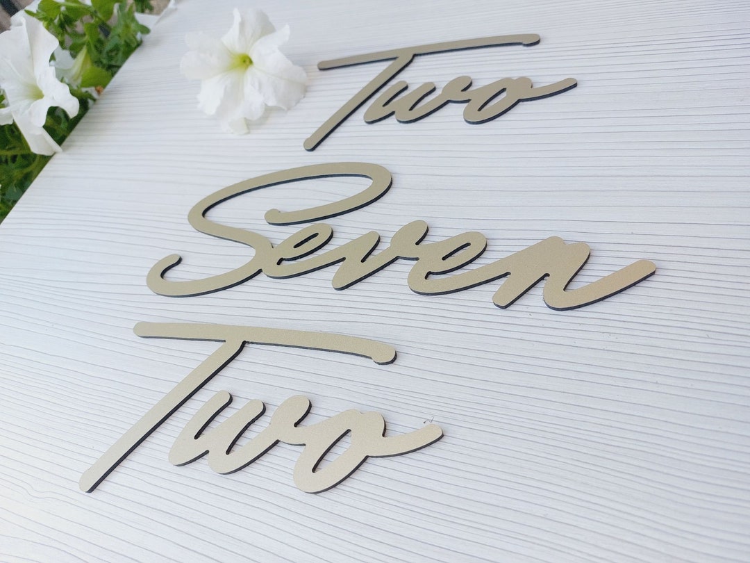 Script Address Sign ,script House Numbers, Custom House Numbers Sign ...