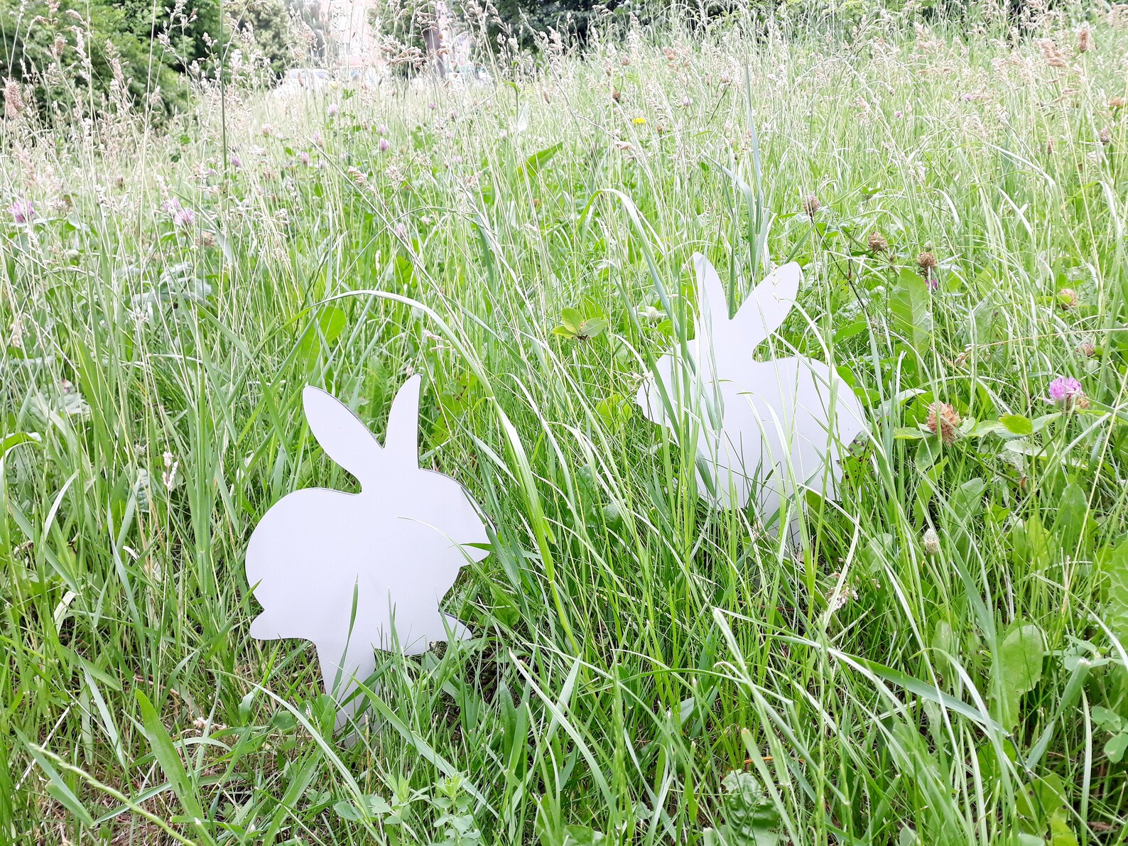 Rabbit Metal Garden Metal Sign Little Rabbit Rabbit Garden | Etsy