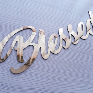 Blessed Sign Metal Silver or Gold Mirror,blessed Sings House Decor,wall ...