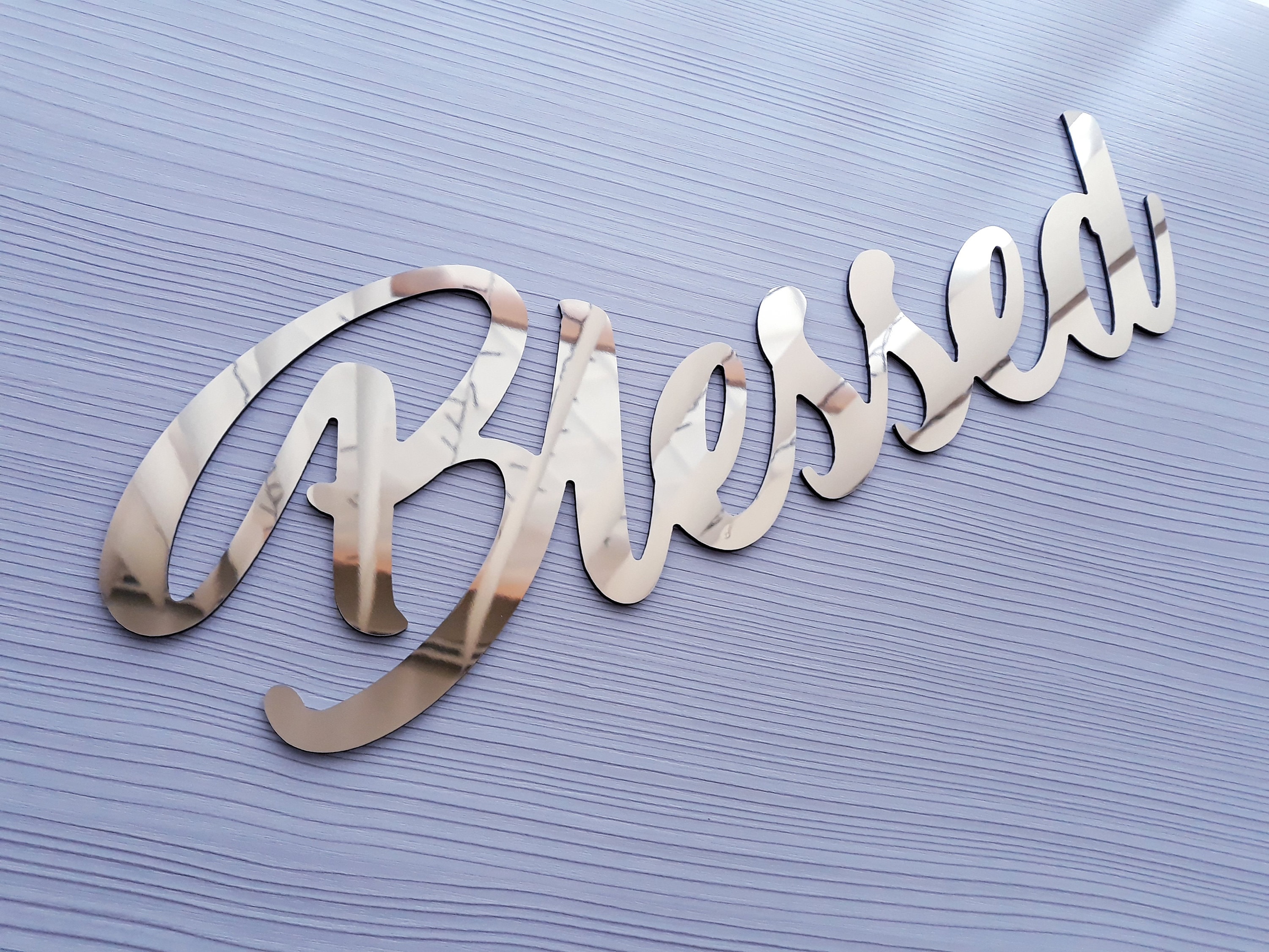 Blessed Sign Metal Silver or Gold Mirror,blessed Sings House Decor,wall ...