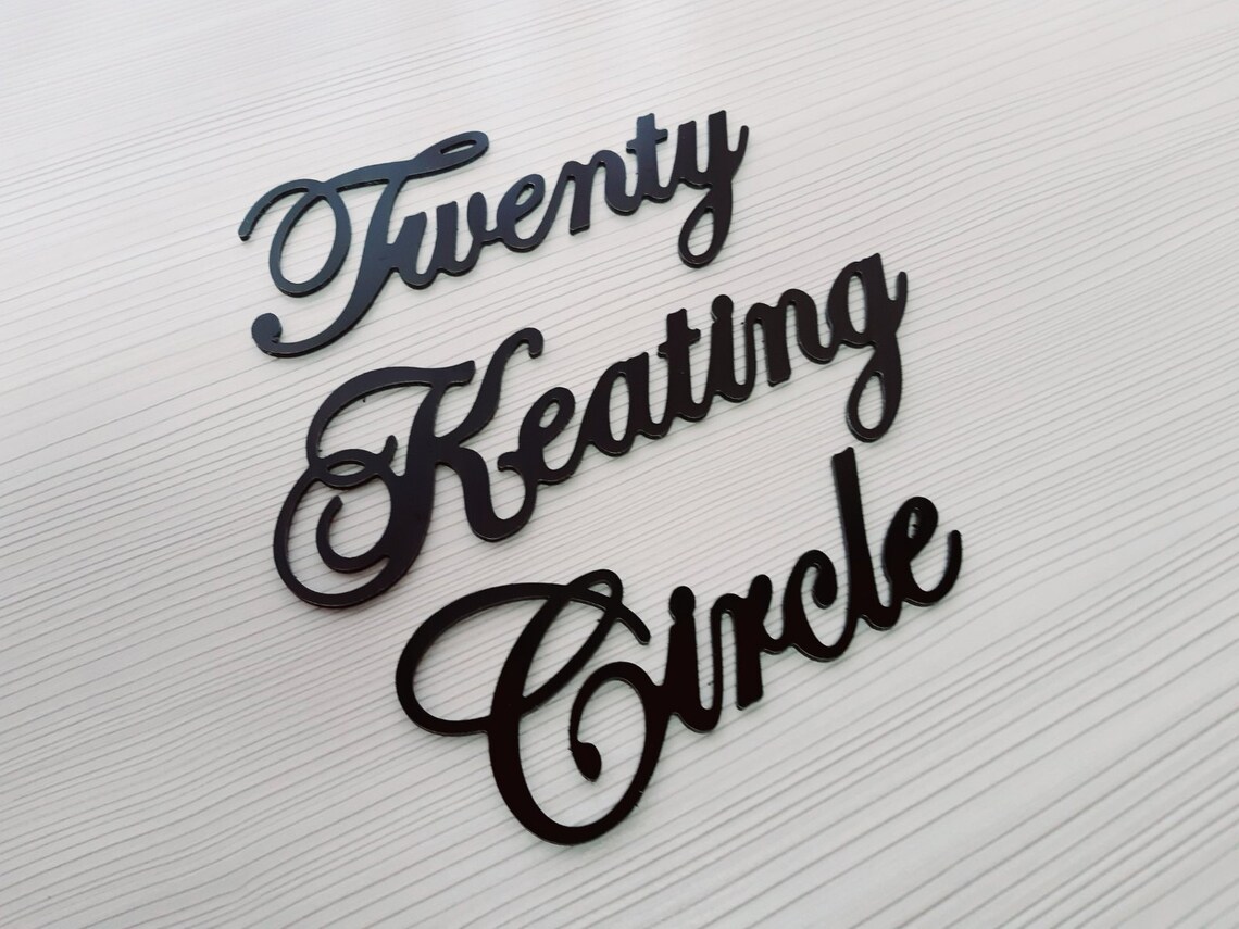 Script Address Sign Metalscript House Numberscustom House - Etsy